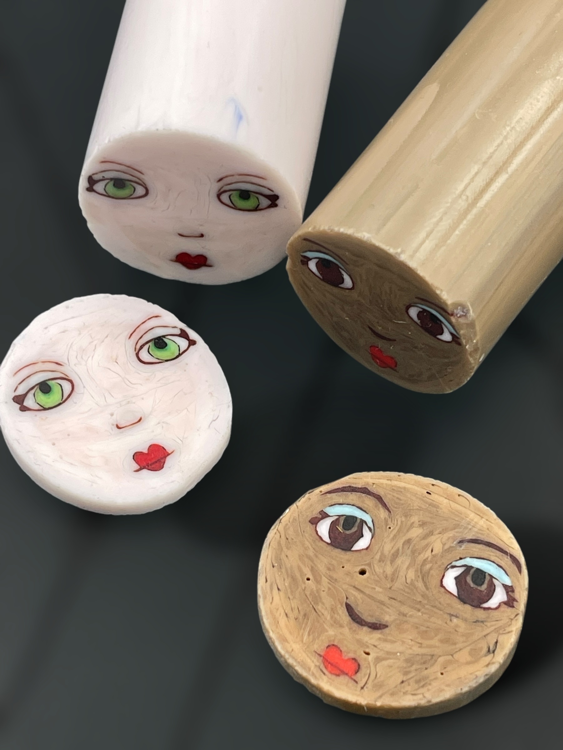 Deco Dame: Murrini Face Cane